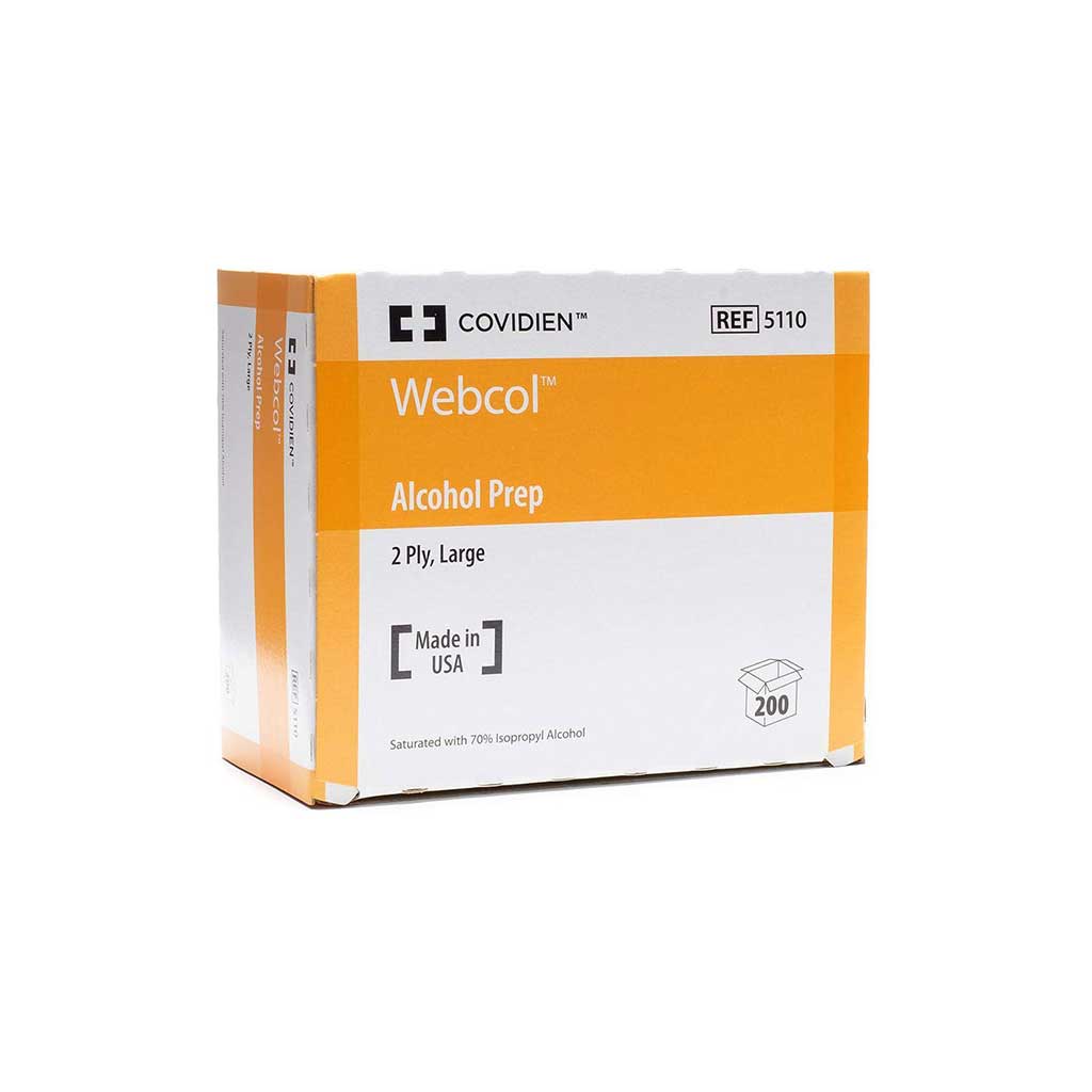 Covidien 5110 Webcol Alcohol Prep, 2-Ply, Large (Pack of 200) — Quick ...